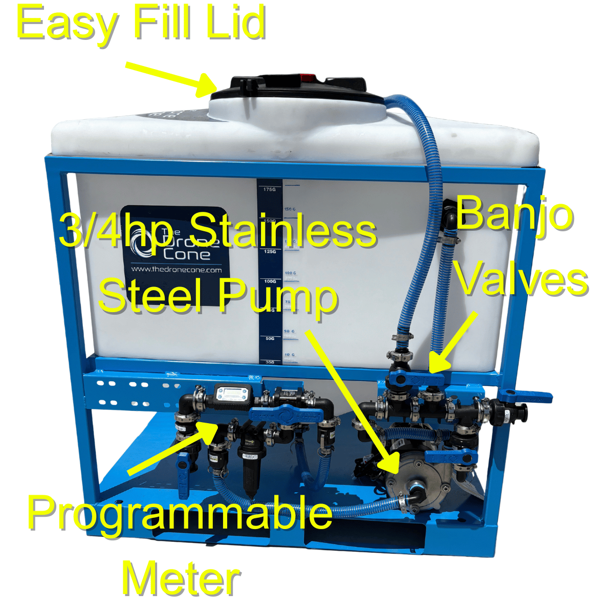 Drone Cone 200 Gallon Mixing System
